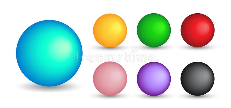 Set of Vector Spheres with Gradients for for Game, Icon, Package Design ...