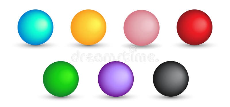Set of Vector Spheres with Gradients for for Game, Icon, Package Design ...