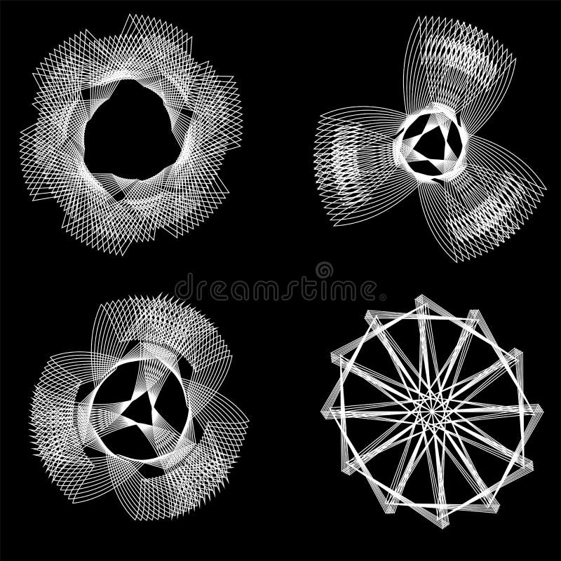 Set of Vector Spirograph Multipurpose Elements Stock Vector ...
