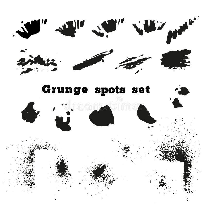 Set of Vector Spots and Frames. White Background with Spots for Design ...