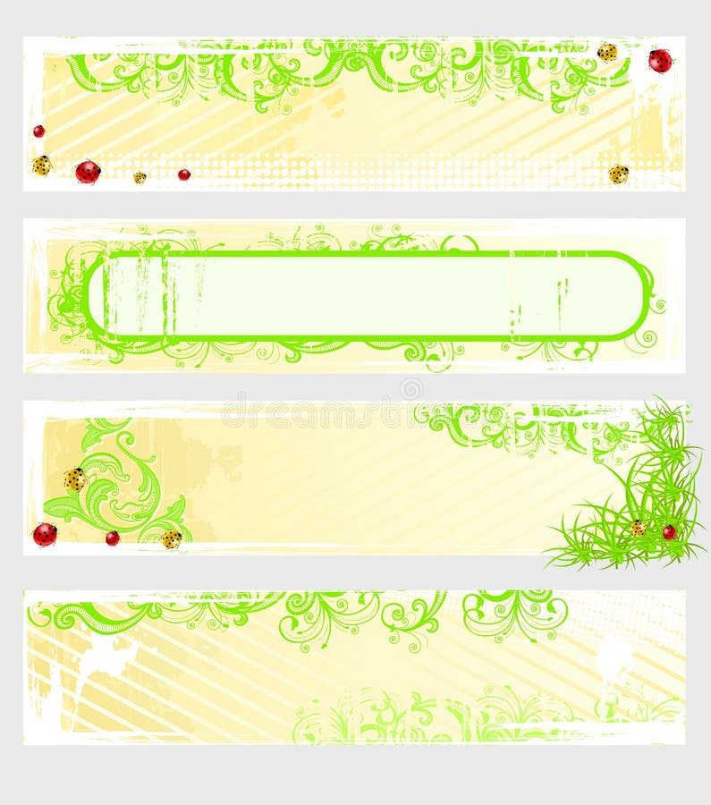 Spring banners stock vector. Illustration of blossom - 12917376