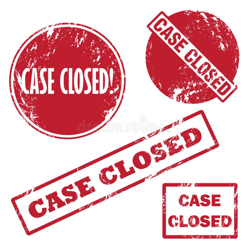 Case closed rubber stamp stock vector. Illustration of label - 29916698