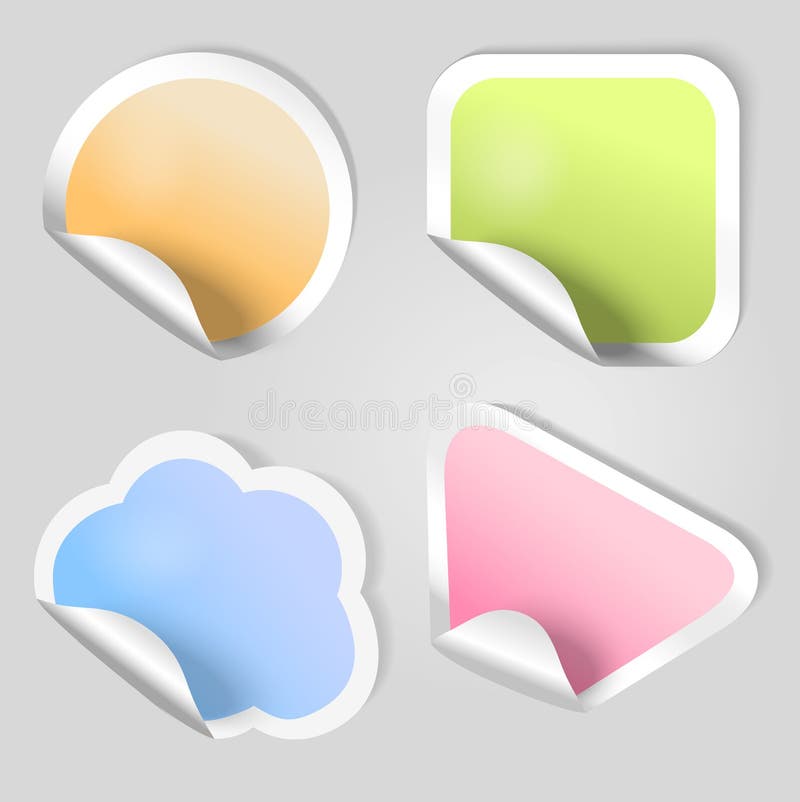 Set of Vector Stickers. - Illustration Stock Vector - Illustration of ...