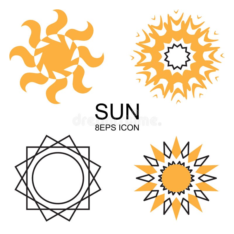 Set of vector sun icons stock vector. Illustration of icon - 79573193