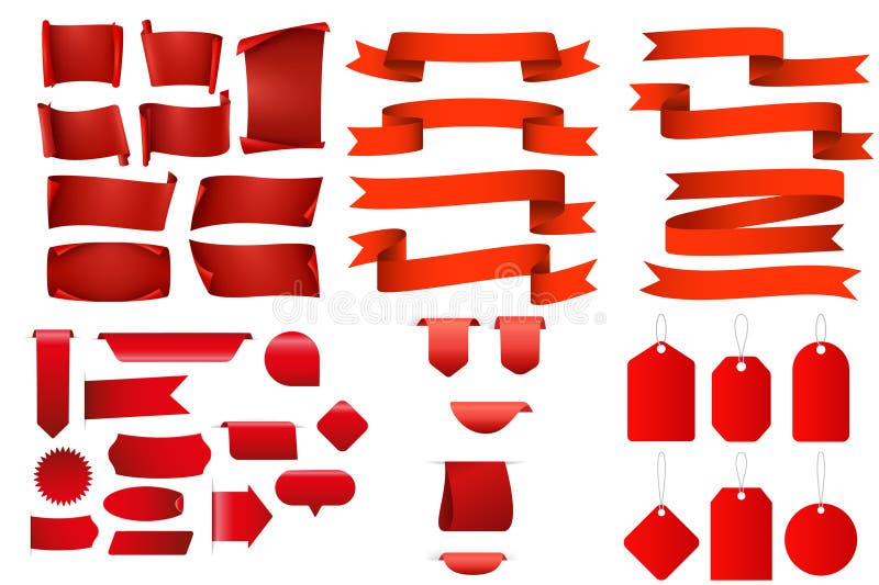 Set of Vector Tags or Labels. Vector Illustration Stock Vector ...