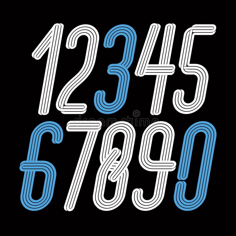 Funky Numbers stock illustration. Illustration of isolated - 167369