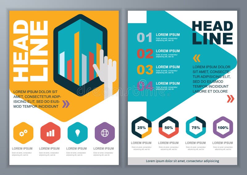 Set of Vector Template for Brochure, Flyer, Poster, Application Stock ... Set of Vector Template for Brochure, Flyer, Poster, Application Stock ...