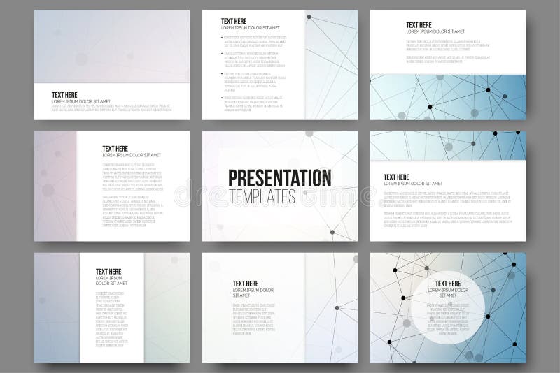 Set of 9 Vector Templates for Presentation Slides Stock Vector ...
