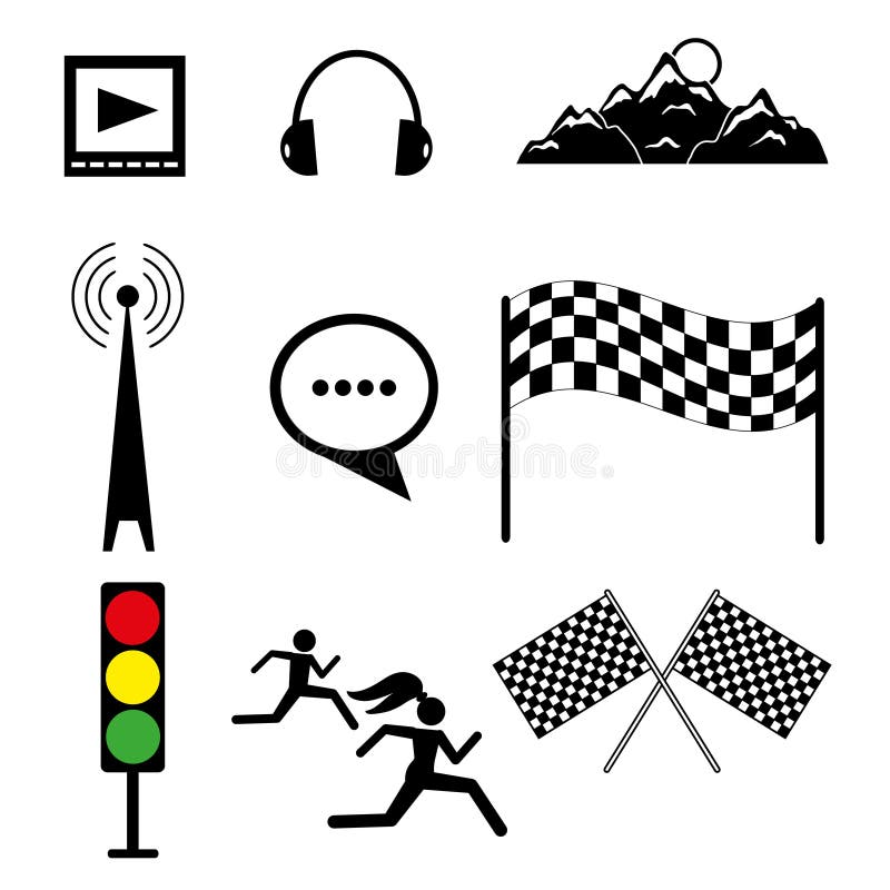 Set of Vector Templates on Sports and Rest Stock Vector - Illustration ...