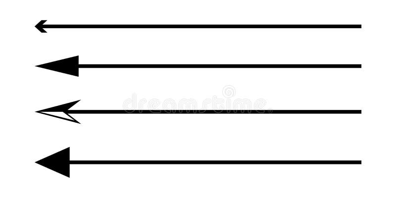 Long Arrows Pointing at Target Stock Illustration - Illustration of ...