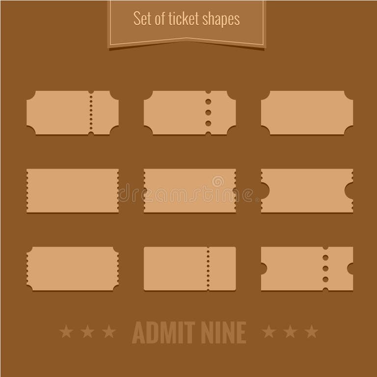 Ticket Shape Stock Illustrations – 10,141 Ticket Shape Stock ...