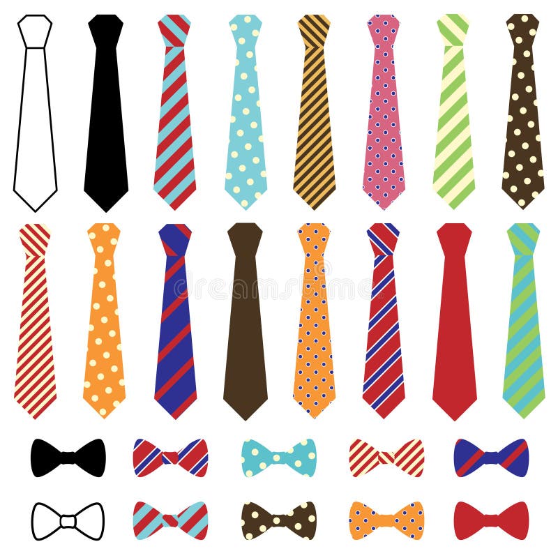 Striped silk ties template stock vector. Illustration of fashionable ...