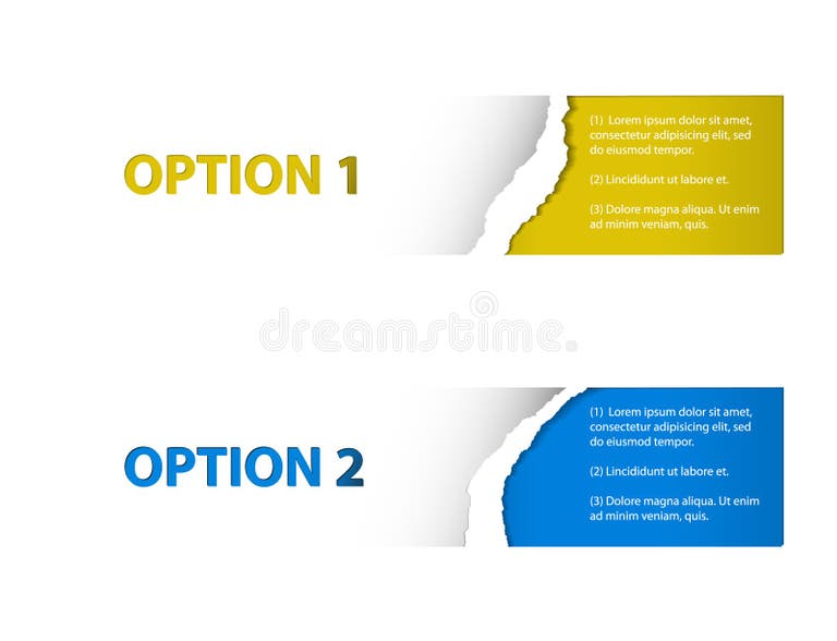 Set of Vector Torn Off Sample Option Stickers Stock Vector ...