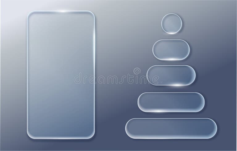 Vector Transparent Glass Design Elements. Stock Illustration ...