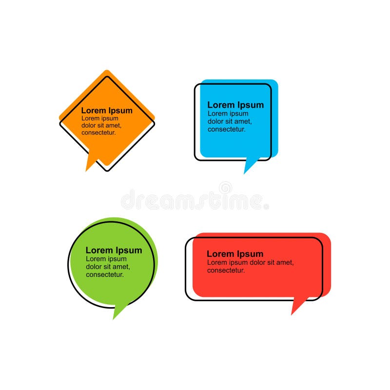 Set Vector Trendy Quotation or Citation Template 5 Stock Image ...