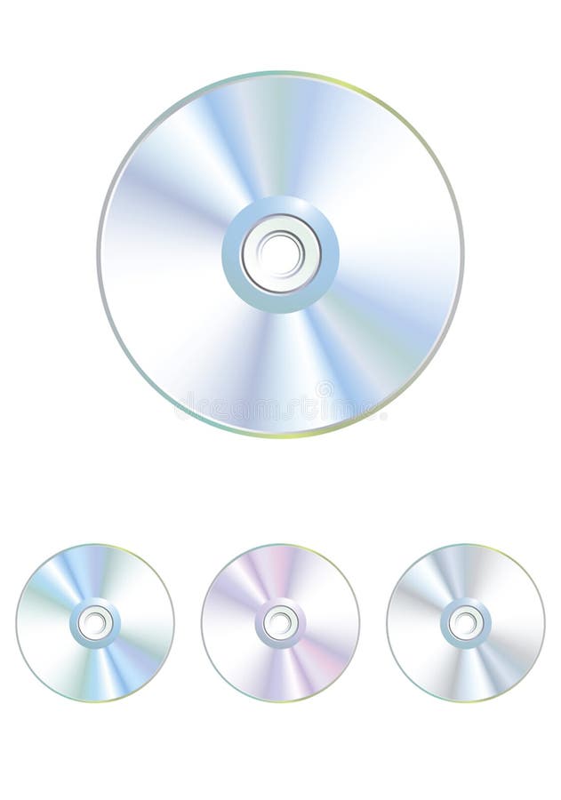 Set Vector Varicoloured CD, DVD Disk Stock Vector - Illustration of ...