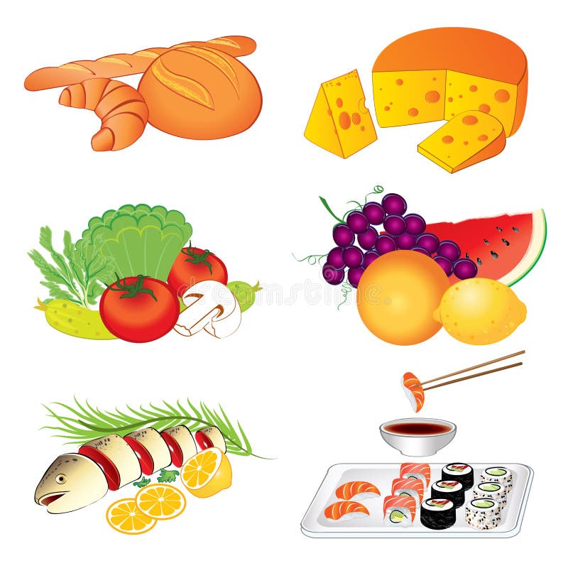100 Tasty Food Icons Set, Outline Style Stock Vector - Illustration of ...
