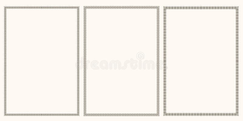 Set of Vector Vintage Frames for Documents Stock Vector - Illustration ...