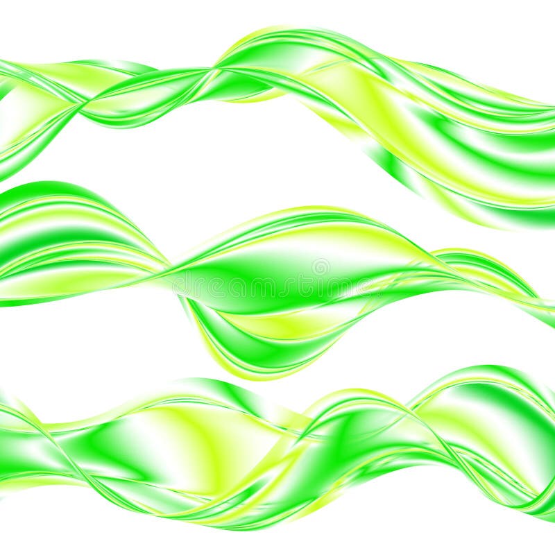 Set Vector Wave of Abstract Green Wave Design Background Stock ...