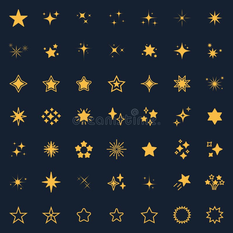 Set of Vector Yellow Stars Background, for Web and Web Design Stock ...