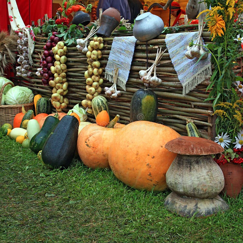 Fruits and Vegetables Awarded the Blue Ribbon at a County Fair, Grange ...