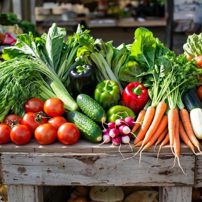 A Set of Vegetables on the Counter Stock Image - Image of carrot ...