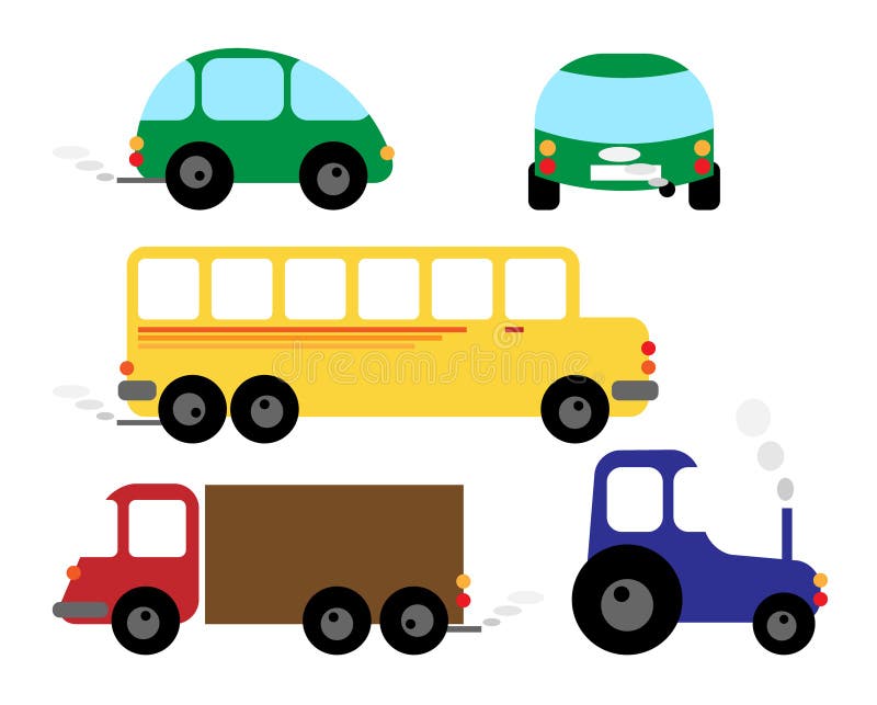 Cartoon vehicles vector stock vector. Illustration of drawing - 9477288