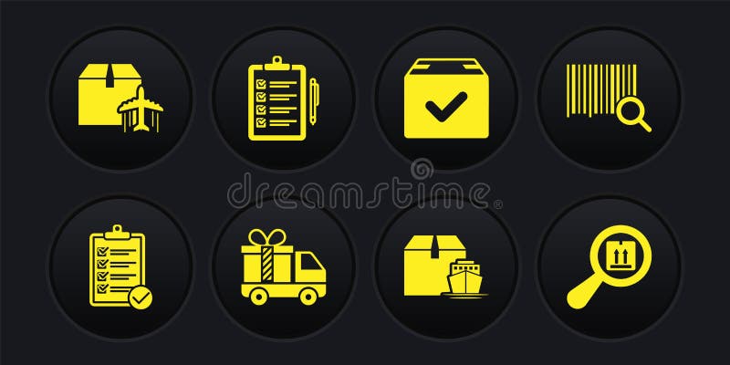 Set Verification of Delivery List, Search Barcode, Delivery Truck with ...