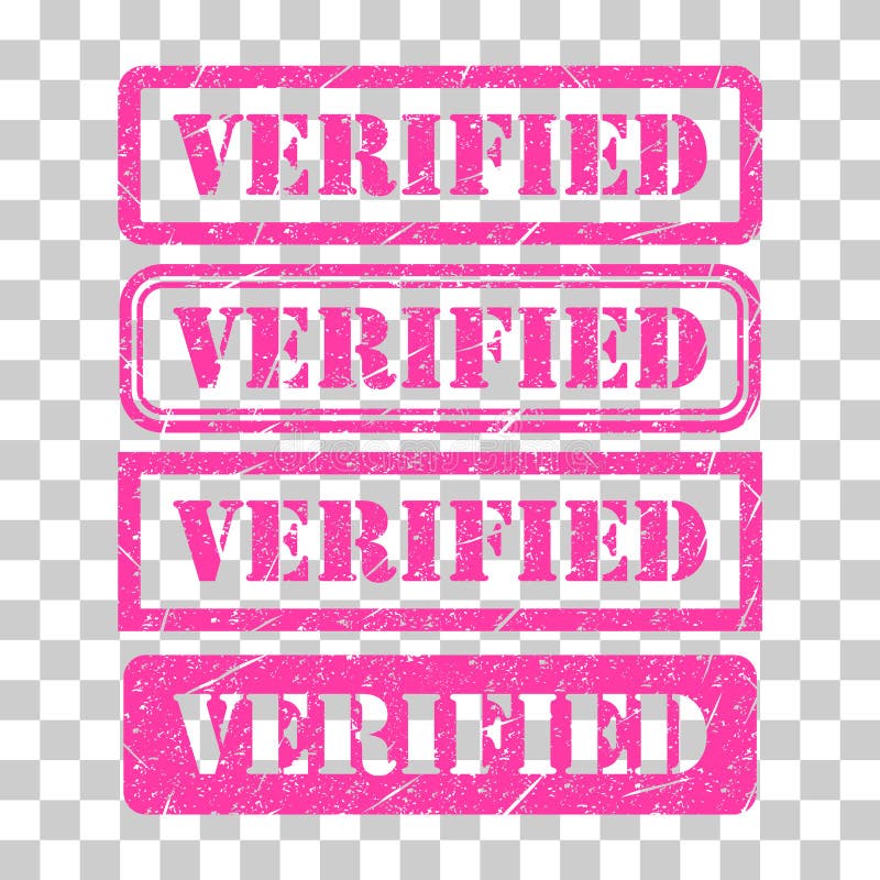 Set of Verified Stamp Symbol, Label Sticker Sign Button, Text Banner ...