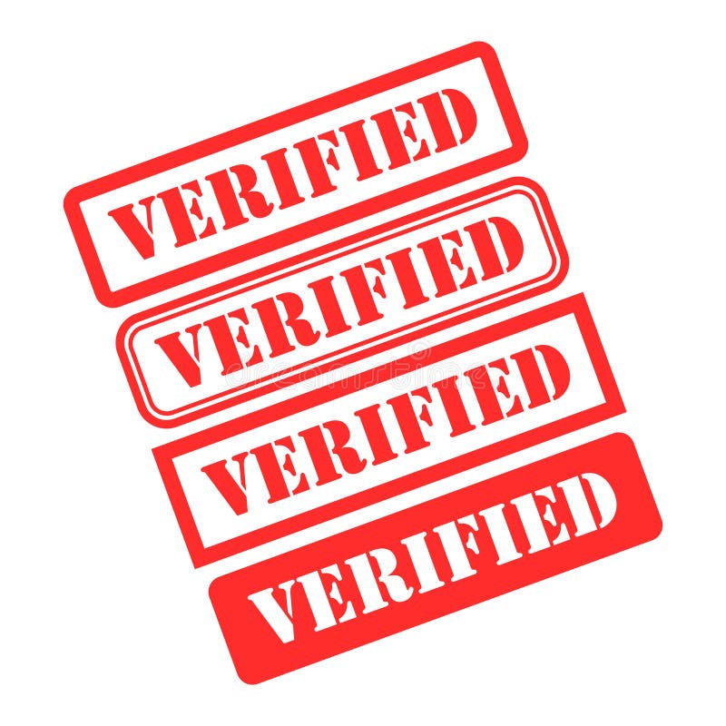 Set of Verified Stamp Symbol, Label Sticker Sign Button, Text Banner ...