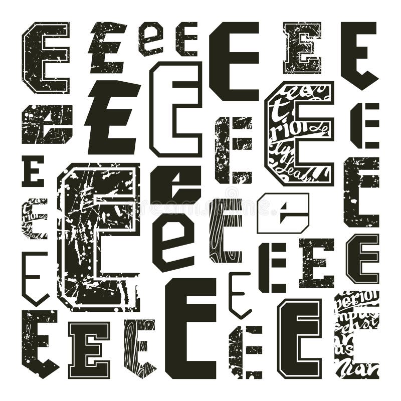 Set Versions Letters E Stock Illustrations – 8 Set Versions Letters E ...