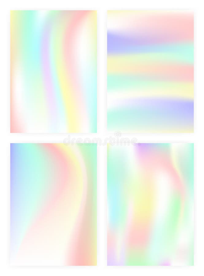 Set of Vertical Abstract Backgrounds with Holographic Effect. Vector ...