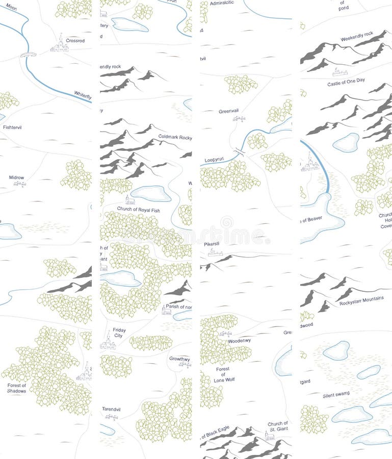 Set Vertical Banner Map Painted Map Stock Illustrations – 2 Set ...