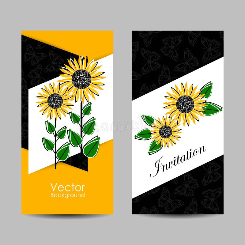 Set of Vertical Banners with Beautiful Flowers Stock Vector ...