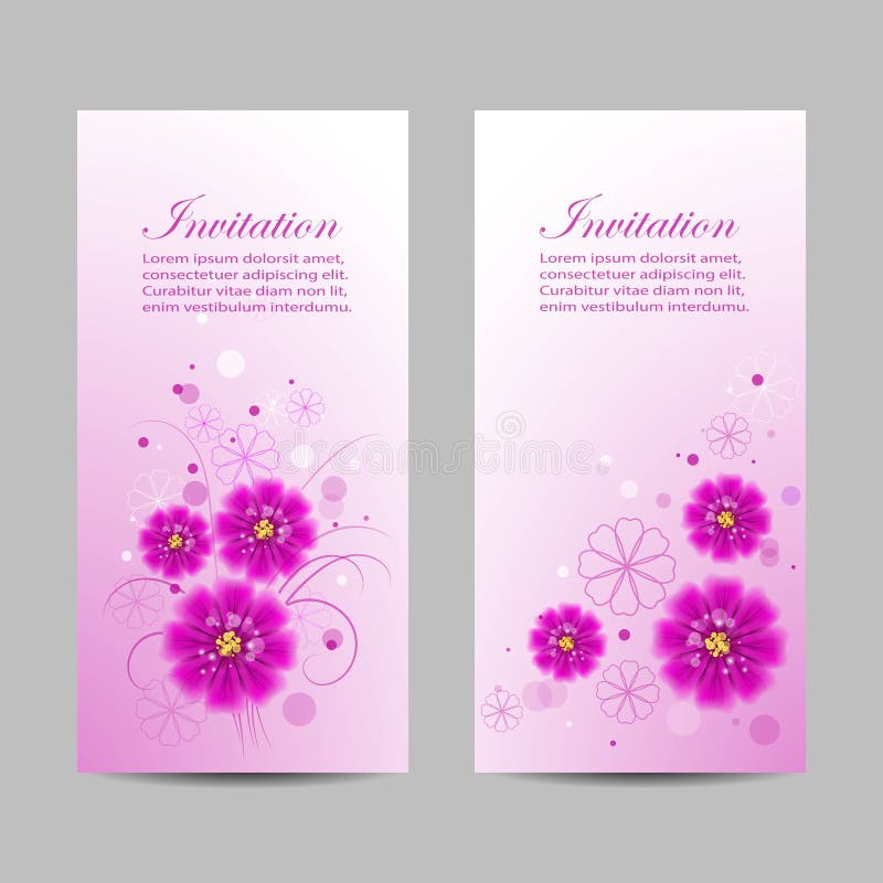 Set of Vertical Banners with Beautiful Flowers Stock Vector ...