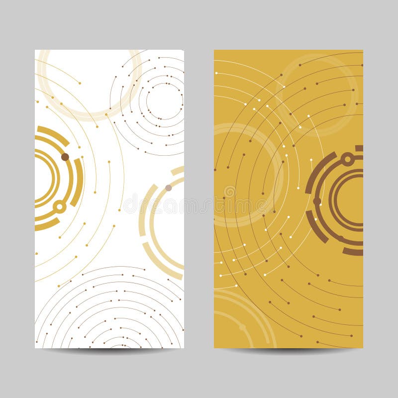 Set of Vertical Banners. Geometric Pattern with Connected Lines and ...
