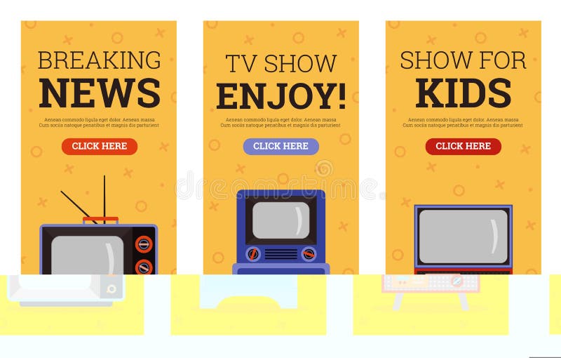 Different Televisions Stock Illustrations – 154 Different Televisions ...