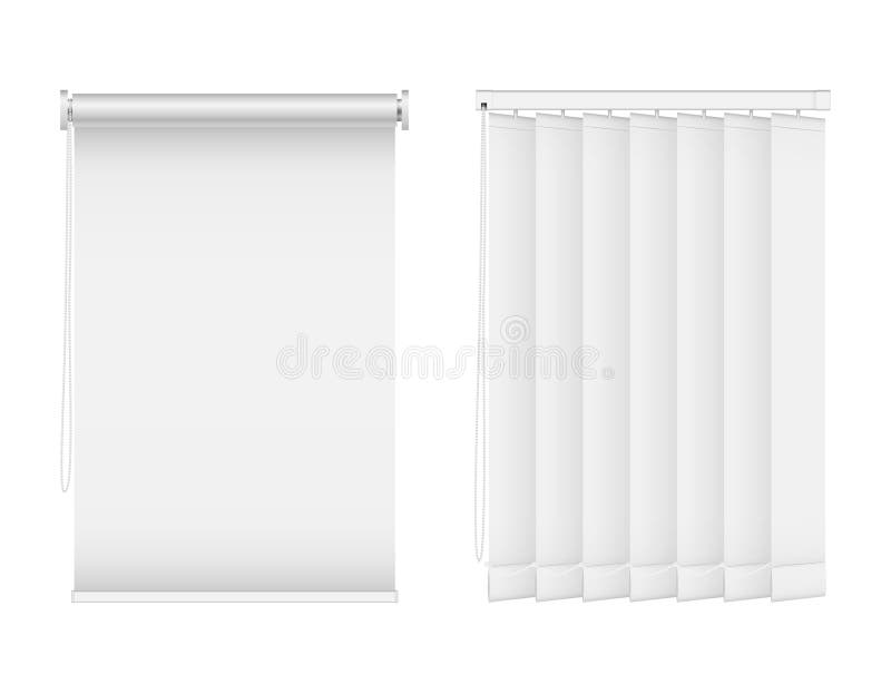 Set of Vertical Blinds for Window, Element Interior. Realistic Shutters ...