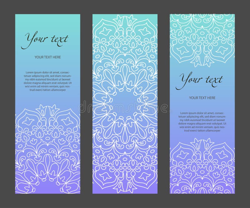 Set of Vertical Ethnic Narrow Banners Stock Vector - Illustration of ...