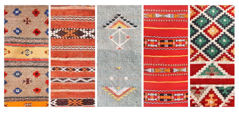 Set of Vertical or Horizontal Banners with Texture of Berber ...