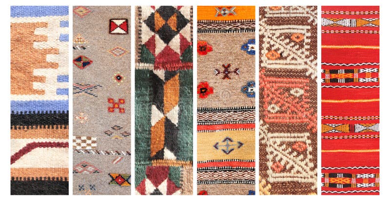 Set of Vertical or Horizontal Banners with Textures of Berber Wool ...