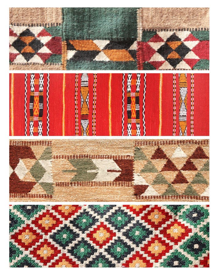 Set of Vertical or Horizontal Banners with Textures of Berber ...