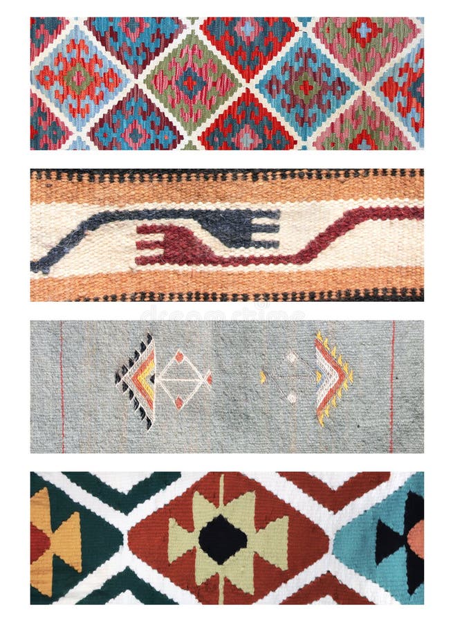 Set of Vertical or Horizontal Banners with Textures of Berber ...