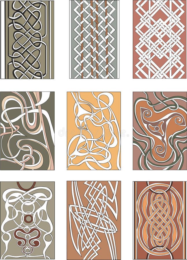 Set of Ornamental Pattern Elements in Etruscan Style Stock Vector ...