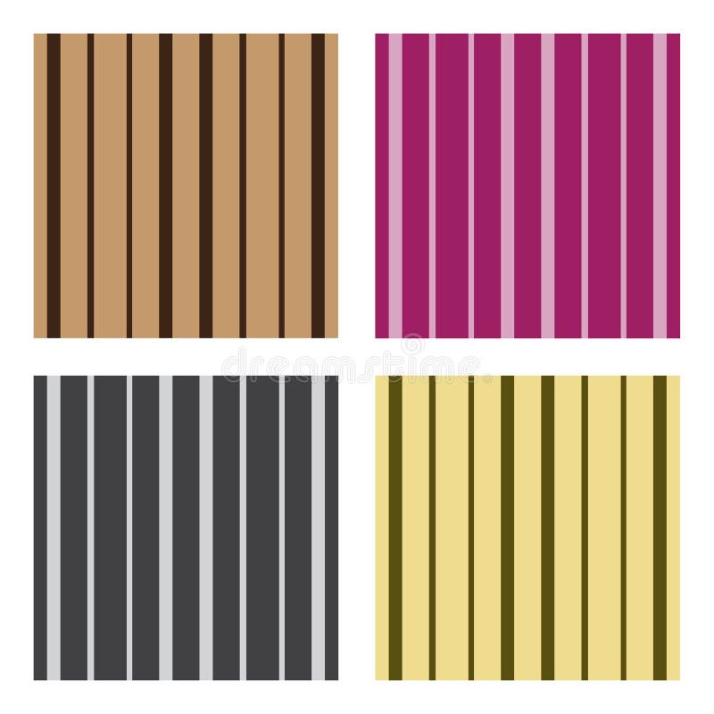 Set of Vertical Stripes Seamless Print Vector Stock Vector ...