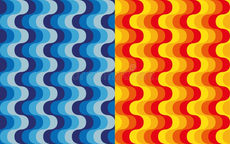 Set of Vertical Waves Patterns Stock Vector - Illustration of paper ...