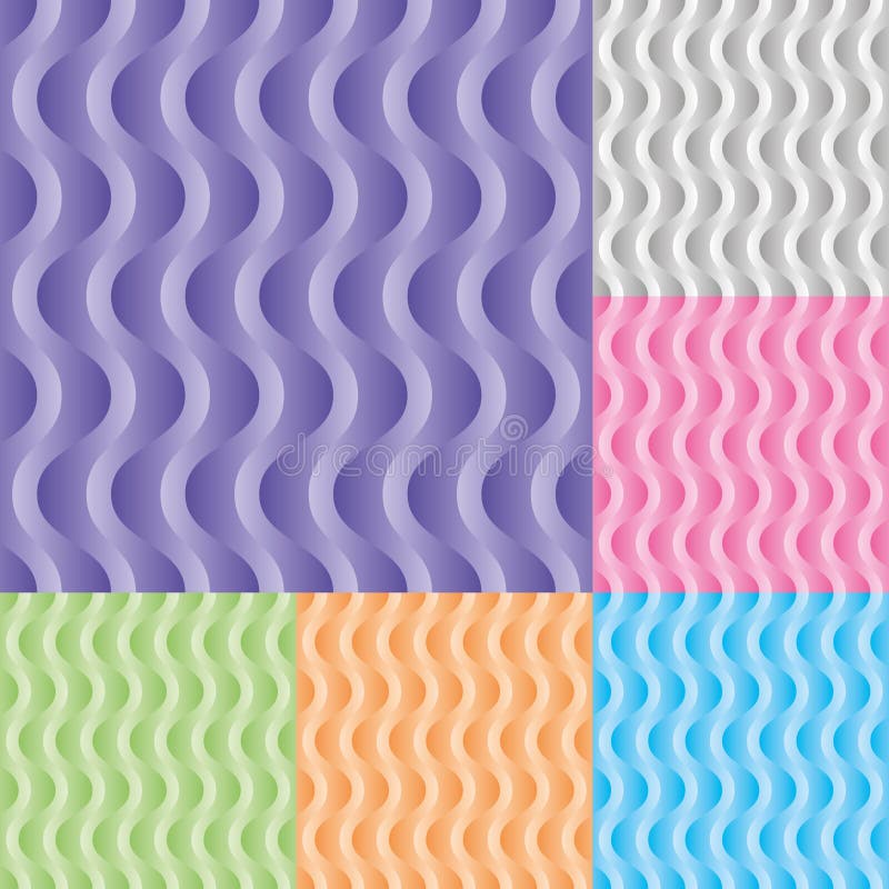 Vertical Wavy Lines Seamless Pattern. Vector Minimalist Zig Zag Stock ...
