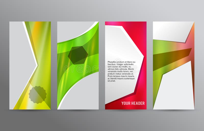 Set of Vertical Web Banner Layout Background03 Stock Vector ...