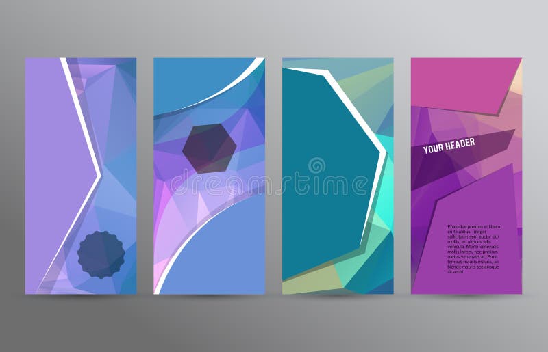 Set of Vertical Web Banner Layout Background21 Stock Vector ...