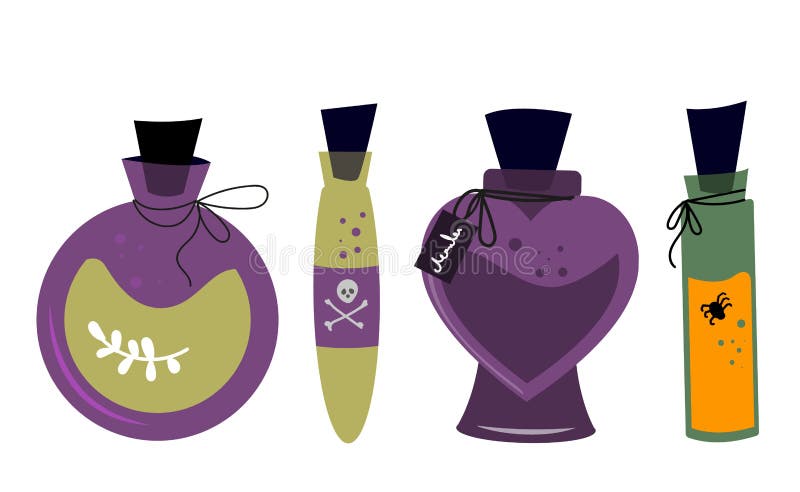 A Set of Vessels with Potion and Poison, an Attribute for Witchcraft ...